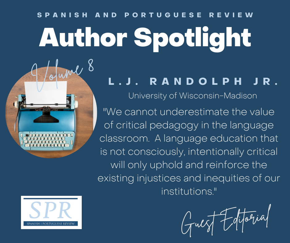 Author Spotlight (Vol. 8): Guest Editorial – L.J. Randolph Jr ...